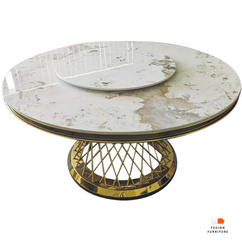 EARTH Sintered Stone Top Round Dining Table - Buy Dining Tables Online ...