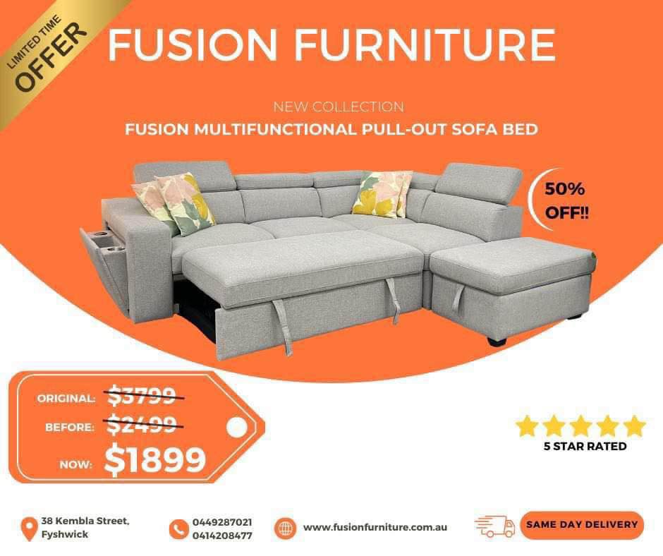 Fusion Multifunctional Pull-out Sofa Bed – Fusion Furniture